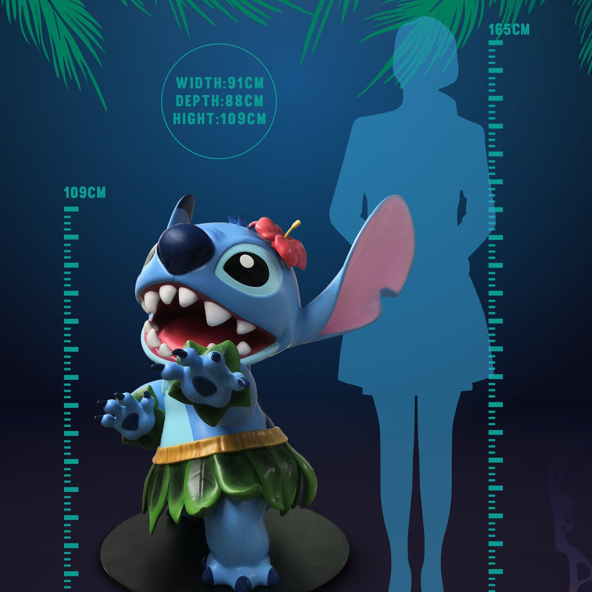 Disney Lilo & Stitch: Hula Stitch Life Size Statue — Secret Compass