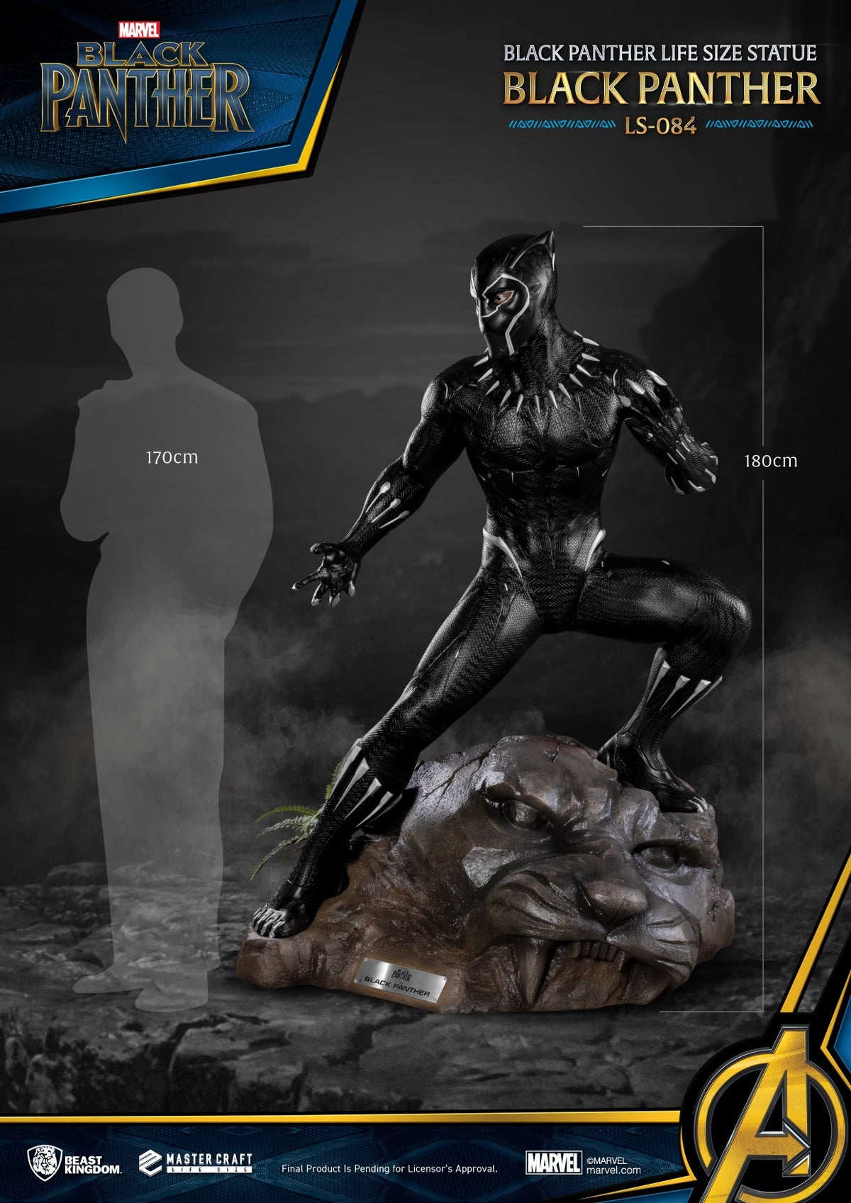 Marvel: Black Panther Life Size Statue — Secret Compass