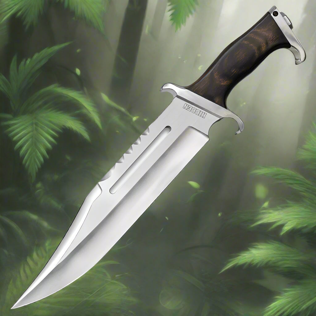 Rambo III (1988): Hibben III Bowie Knife And Leather Sheath — Secret Compass