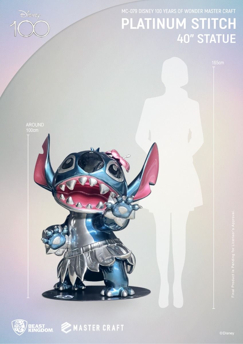 Disney Lilo & Stitch: Stitch Platinum Life Size Statue — Secret Compass