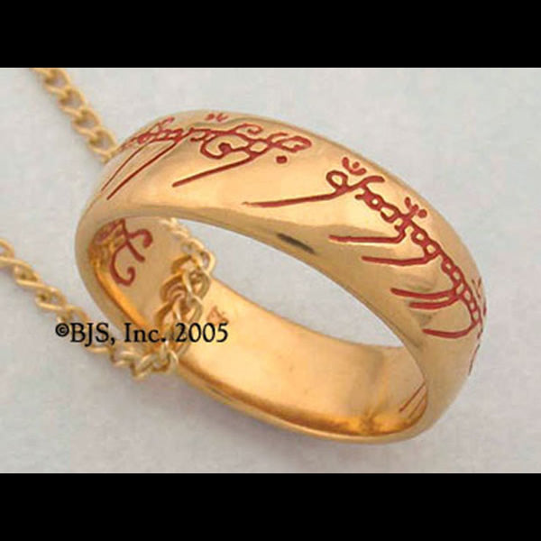 Lord Of The Rings: Gollum One Ring Of Power Necklace RED — Secret Compass