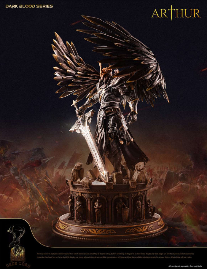 Deer Lord Studio Dark Blood Series King Arthur Statue — Secret Compass