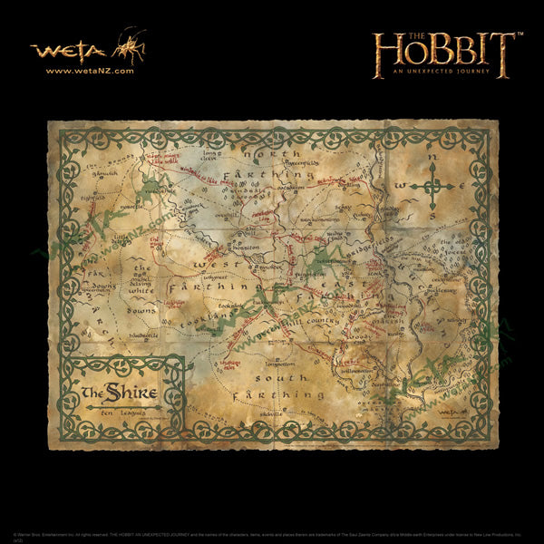 The Hobbit Map Of Bilbos Journey